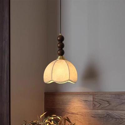 南洋风卧室房间床头吊灯法式中古美式餐厅吧台复古布艺升降小吊灯