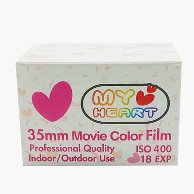 18张ECN2电影卷甜心爱心35mm彩色胶卷练习胶卷胶片135防水相机