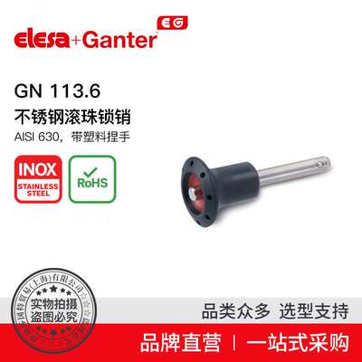 Elesa Ganter伊莉莎冈特 GN 113.6 不锈钢滚珠锁销 AISI 630