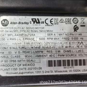 MPL-B1520U-HJ72AA伺服电机MPL-B1520U-HJ74AA