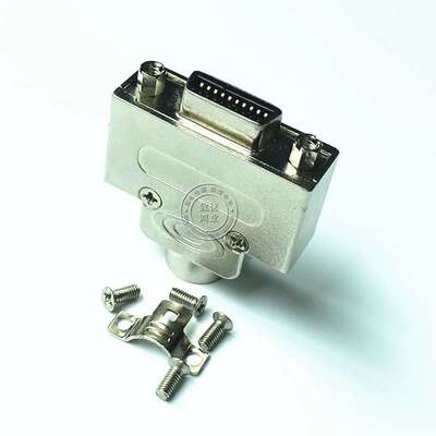 SCSI连接器SM-20母头20芯连接器HPCN20P母头焊线铁壳带前置螺丝柱