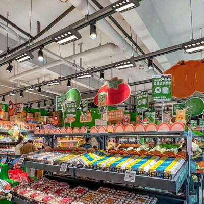 超市货架轨道射灯4000K6000K 格栅导轨长条射灯服装店商超轨道灯