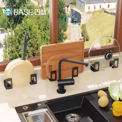 免打孔锅盖架放案板架放置架厨房砧板菜板架子厨房多功能收纳架子