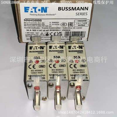 20NHG000B 熔断器 工作电流 20A、NH000、gG、500Vac、导电握耳