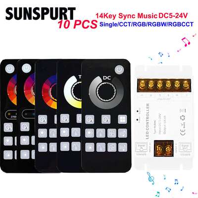 LED调光器网线同步音乐律动全彩RGBWC七彩双色灯带灯条遥控控制器