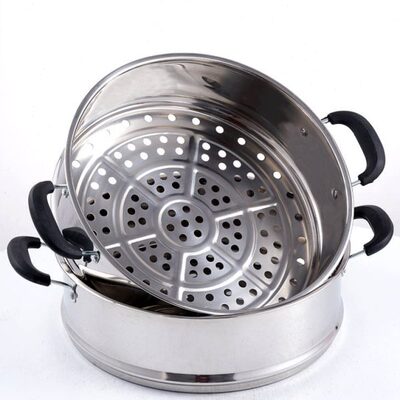 加厚蒸格炒锅不锈钢蒸笼蒸锅屉蒸馒头笼屉蒸屉蒸笼4038一体加高笼