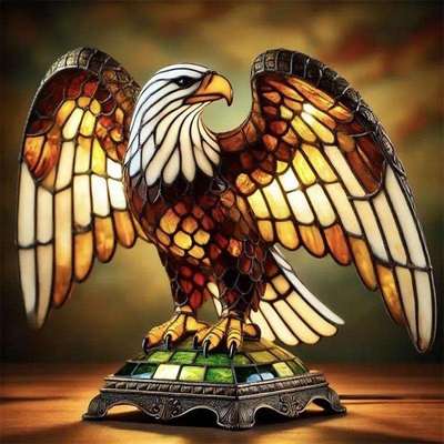 现货animal table lamp series 动物台灯老鹰树脂工艺品装饰摆件