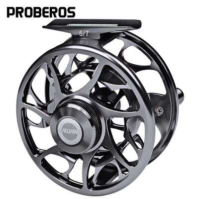 PROBEROS全金属渔轮 调节泄力渔线轮 中通矶竿筏轮前打轮 飞钓轮