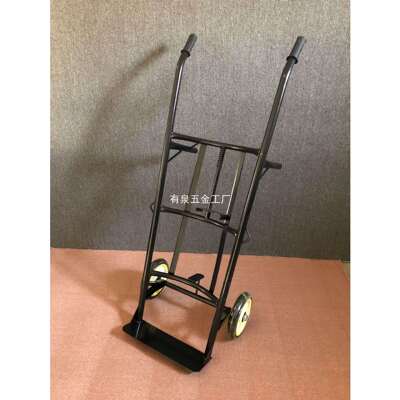 加厚油桶搬运车圆桶拖车拉油桶手推车两轮四轮大铁桶搬运拖车运通