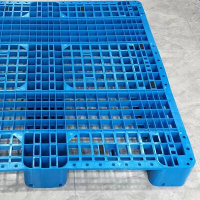 物流塑胶卡板 货物叉车踏板 冷库货架托盘 1212C网格川字塑料托盘