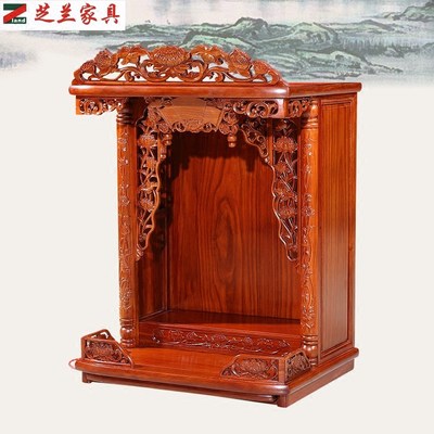 红木佛龛全花梨木扁柱神头实木佛柜吊柜立柜神台菩萨神龛神楼佛堂