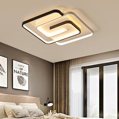 跨境110V室灯简约卧现代客695大气LED顶灯家吸用节能方形灯具厅灯