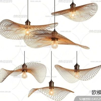 自然风竹编吊灯