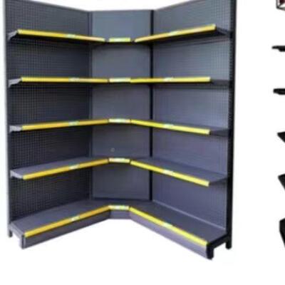 超货架便利店架转角转角柜多层L饮拐角组合零WPO食料架多功市能组