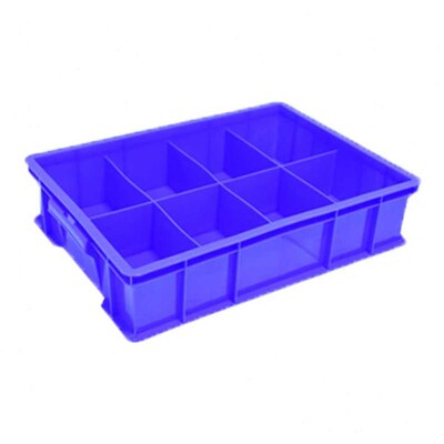 新品恬晨牌320x220x105mm蓝色8格分隔式8401型周转盒分隔式零件盒