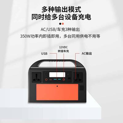 多功能便携式户外应急电源 储能电源 300W/220V/90000MAH大容量
