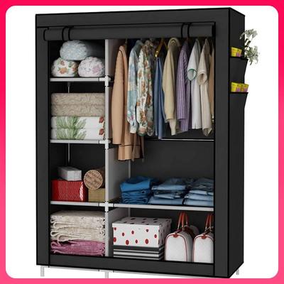 ?租居房简易衣衣柜时尚简约纯简易色无纺布折叠柜OLJ家住宿收纳衣