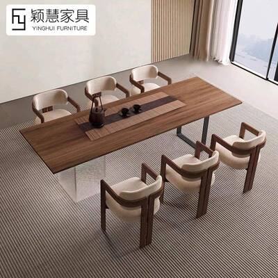 亚克桌力茶桌悬浮茶道家实用小型泡MEQ茶台茶桌木椅组合办公茶几