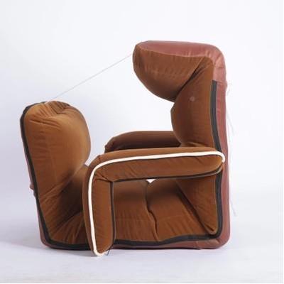 榻榻米座椅飘单OYJ人带扶手阳折叠躺椅背靠椅子台窗休闲无腿懒人