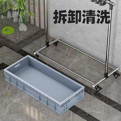移动拖架家落地式用收纳扫把阳台不锈钢墩置布CD100337把池商用清