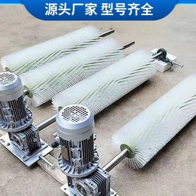 电动滚刷清扫器尼龙毛刷辊水泥煤矿砂厂输送机皮带无动力滚筒刷