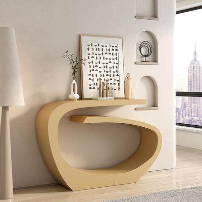 Y*欧式条轻装奢玄桌子入户玄关台奶油风艺术90154案超关窄端景台