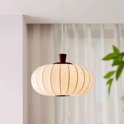 蚕丝法式中古vintae卧室南56瓜灯奶南油g风书房餐厅复古实洋木吊