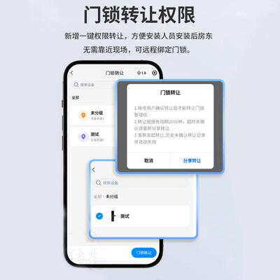 4488公寓出租房民宿临时密码锁门家用锁防盗入智能指纹锁酒店户门