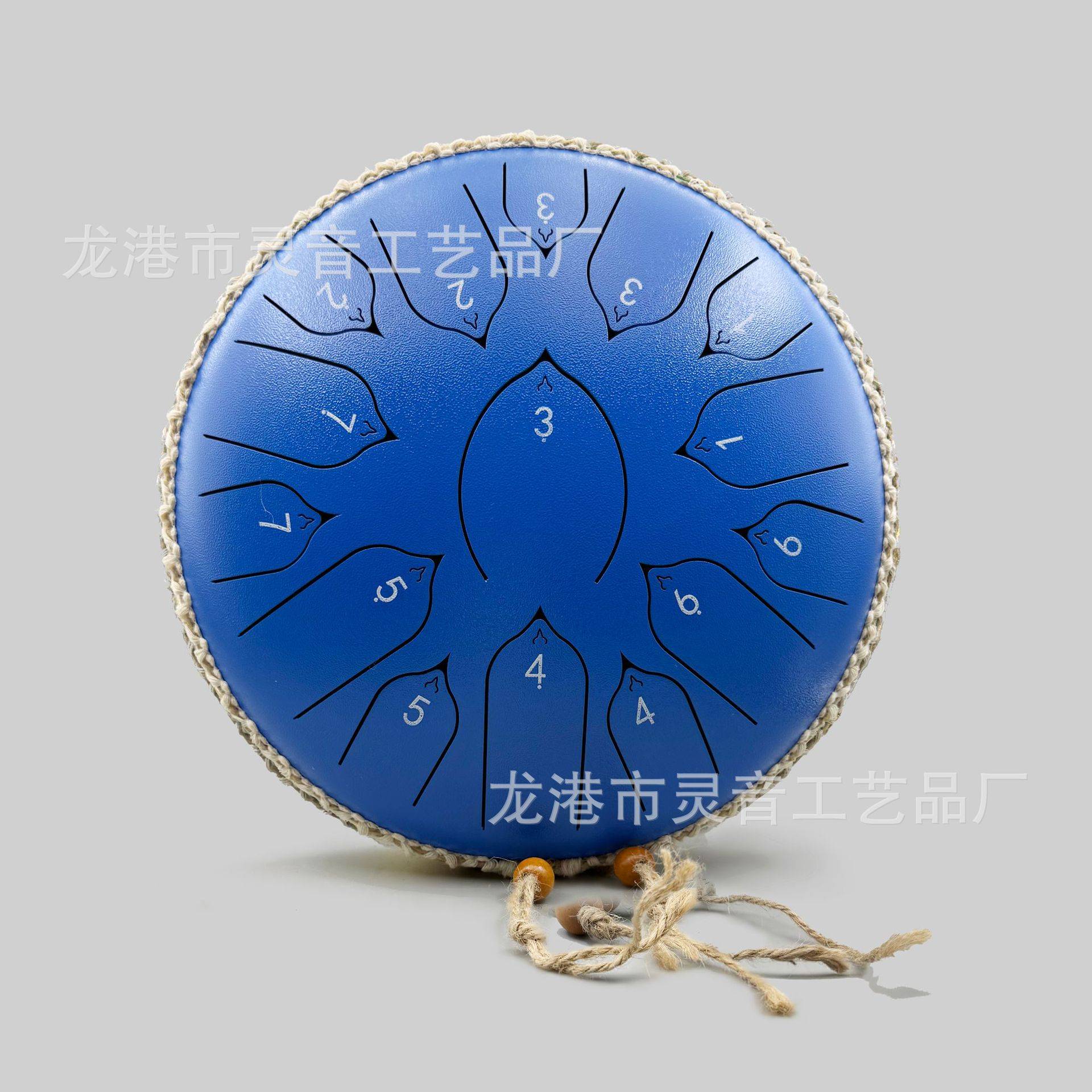 儿童益智打击乐器 13寸15音国风莲花鼓钢舌鼓空灵鼓击打型乐器