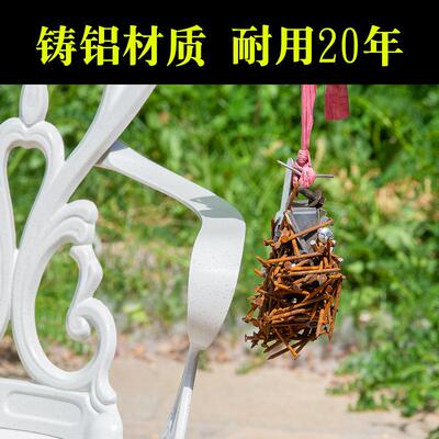 户外桌椅庭院外别墅休件闲三铸五套室花园铁艺铝露台欧式阳85415台白色