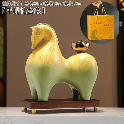 新中式摆件马上乔迁财开业礼品高博架客10274933厅档有钱招装饰品