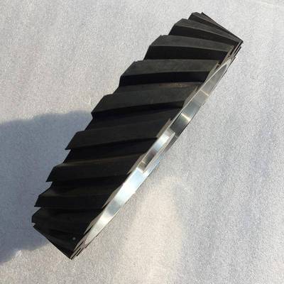 厂家直供30胶0x无品牌/50x18孔6橡5度胶带砂轮斜纹平面橡轮脚轮