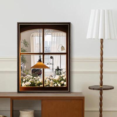 法式中古风窗镜面装饰画复客厅桌面SN200808摆件空间户伸餐厅延古