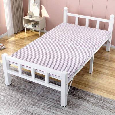 叠床MDU折家用单人床儿童床人便携午休陪护成出租屋双人木床板铁