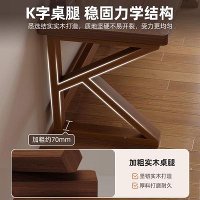双人工长书桌学生家电用ZFY脑桌学习桌客厅办腿公桌实木写字桌子