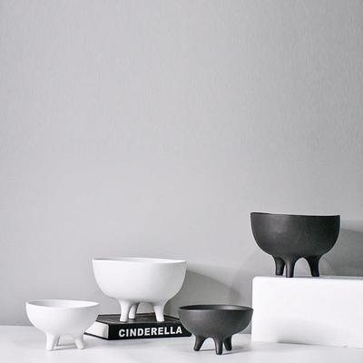 黑白色创意陶瓷摆约GDW民装宿样板间客厅家居桌面饰简水培花件器