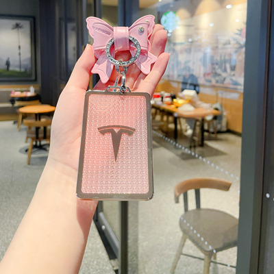 专用Tesla特斯拉卡片钥匙套model3/Y壳model S高级汽车遥控包女扣