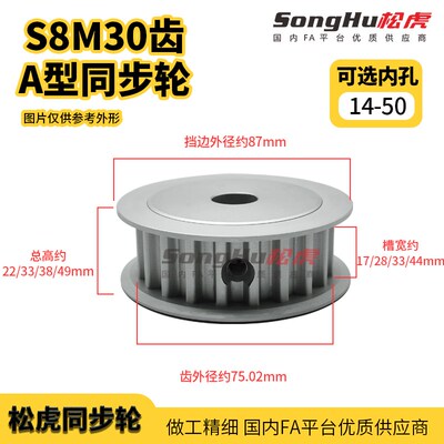 EBL41-S8M300-30-A-P-d14至50孔EBEL41-S8M300-30-A-P-d30同步轮