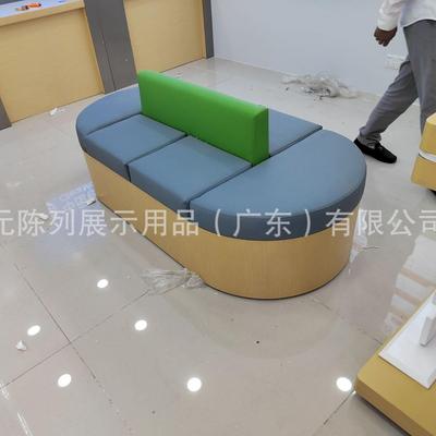 公沙发懒人移动营客业厅户坐位椅卖场休息桌KRY凳客户办坐椅