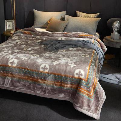 毛被子加毯厚冬保暖双层珊瑚绒床单双人毯季拉子T-654735舍尔云毯