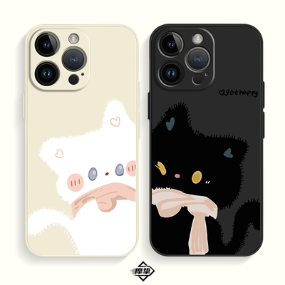 黑白小猫咪苹果17promax手机壳