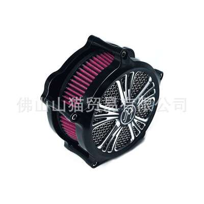 改装配件适用哈雷XL883 1200滑翔戴娜软尾路王空滤空气滤清器总成