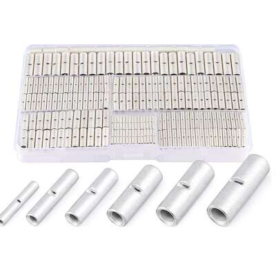 跨境 460pcs盒装 24-8AWG/非绝缘管型对接连接器中接接线端子