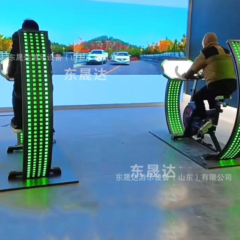 动感发电单车智慧公园科技互动游乐装置骑行点灯策划活动商业美陈