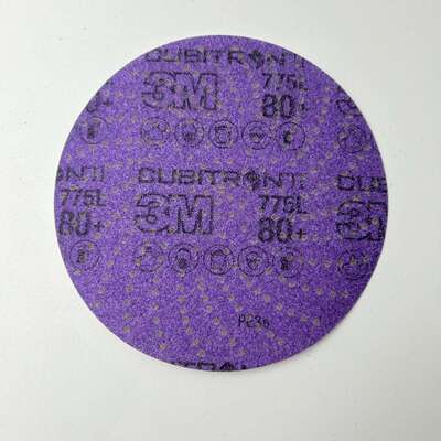 3M775L 旋风孔陶瓷紫砂 6寸紫色旋风砂碟薄膜基材多孔150mm