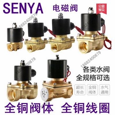 senya 电磁阀水阀2w-250-25 1寸 G1 12v 24v 220v 36v 110v常闭