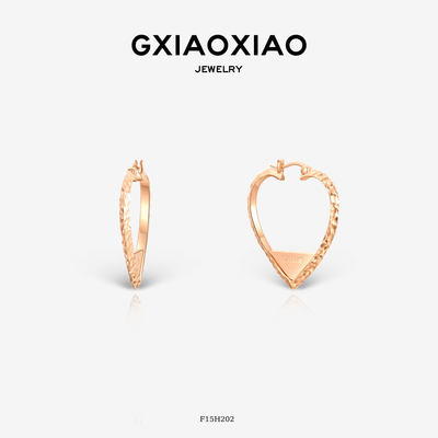 GXIAOXIAO百搭爱心三角耳环