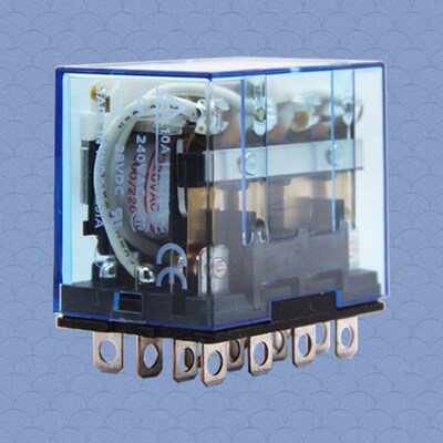 LY4N-J中间继电器HH64PL宽大14脚交直24v正品220v银点LY2N HH52P