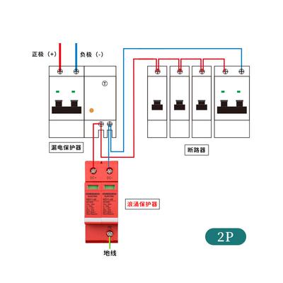 防雷浪涌保护器 光伏直流浪涌保护器2PDC1000V防雷避雷断路器