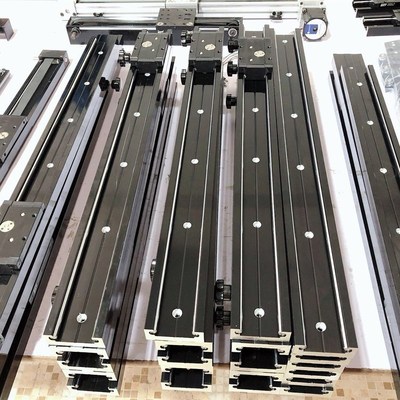 47MM宽ISGR20NUU-3S静音双轴心方形直线轨道滑块升降机器导轨带锁